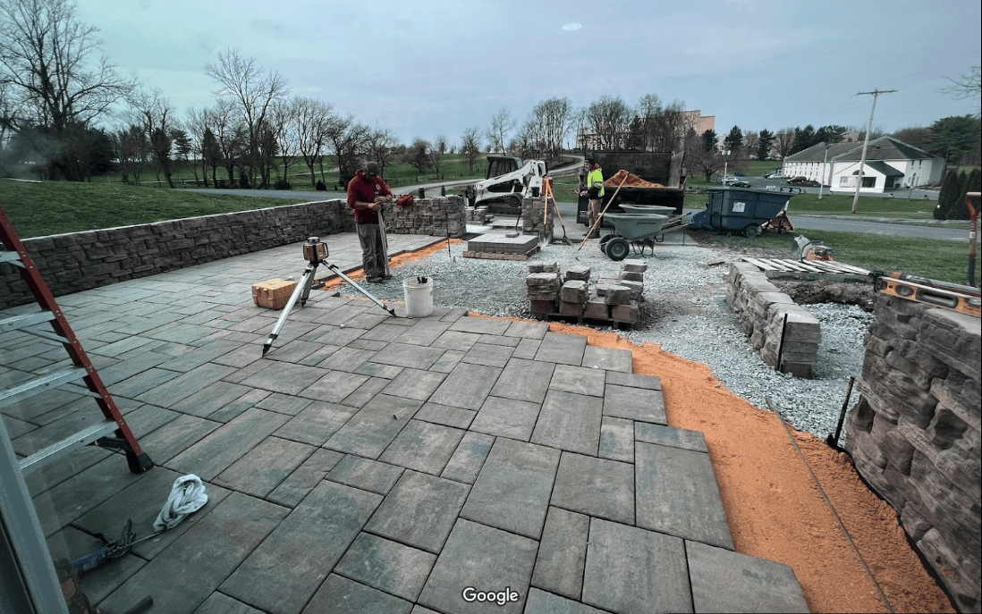 Another happy customer with a new stone patio and fire pit from ...